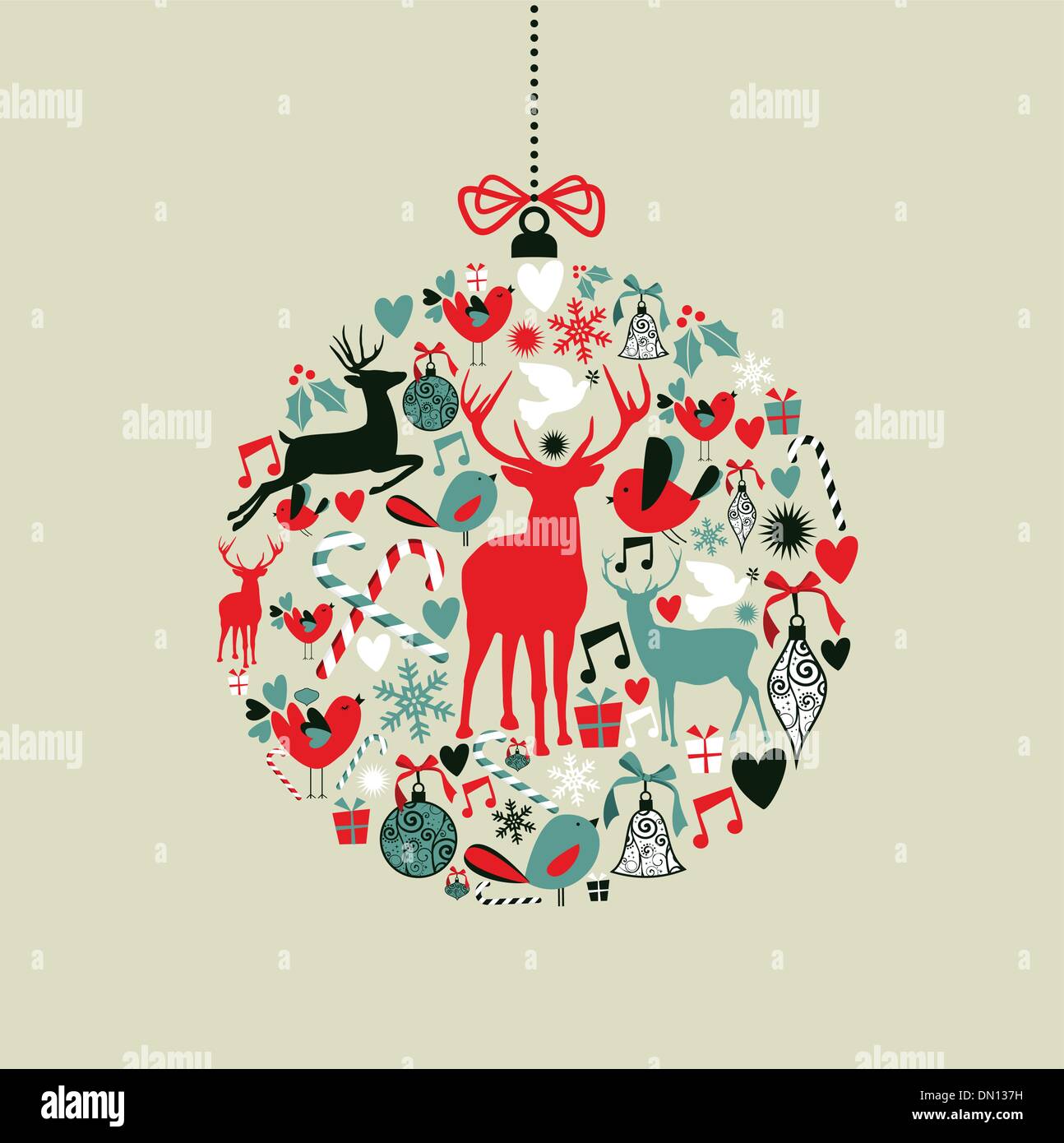 Christmas icons in bauble shape Stock Vector Image & Art - Alamy