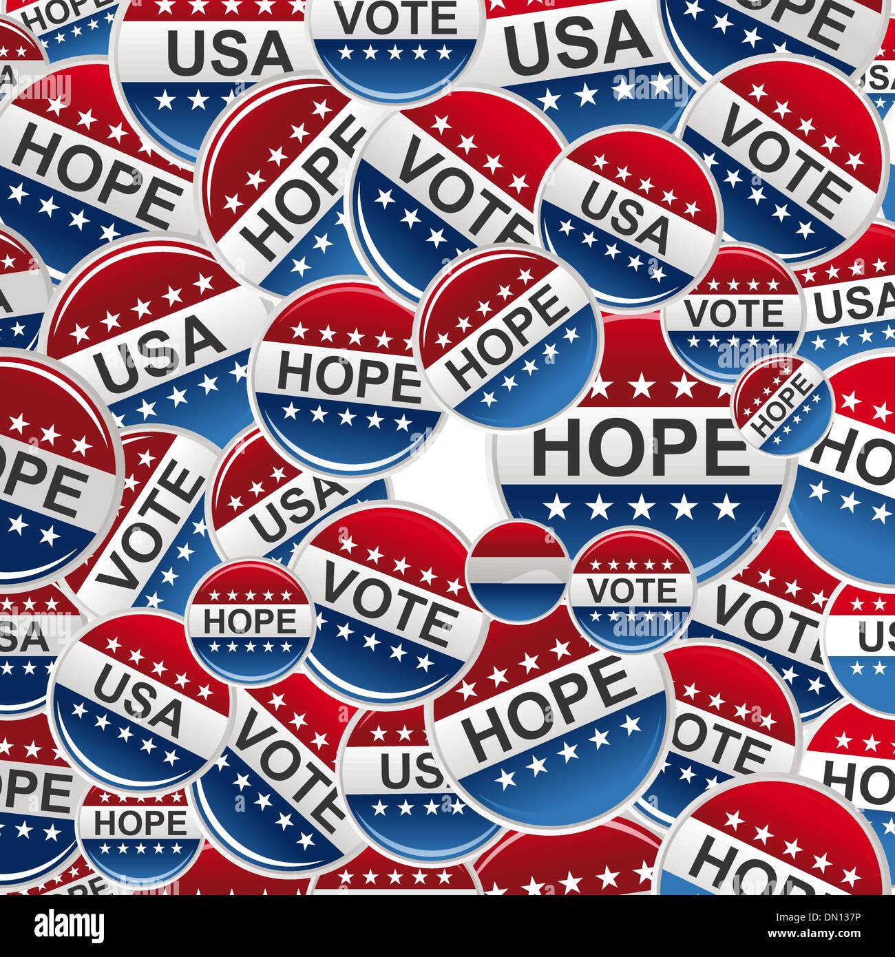 Vote USA badge pins pattern Stock Vector Image & Art - Alamy