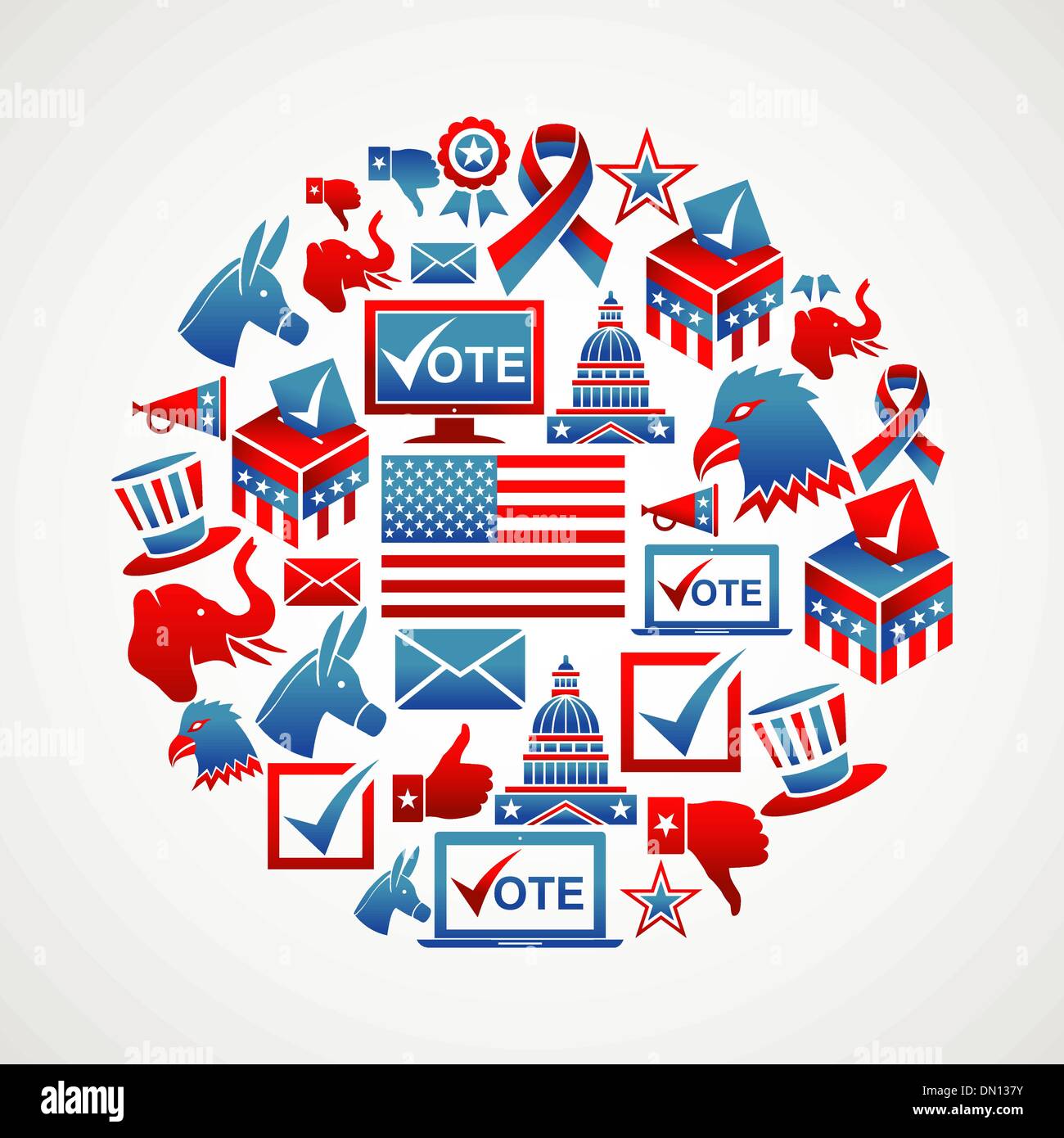 Democratic republican symbol hi-res stock photography and images - Alamy