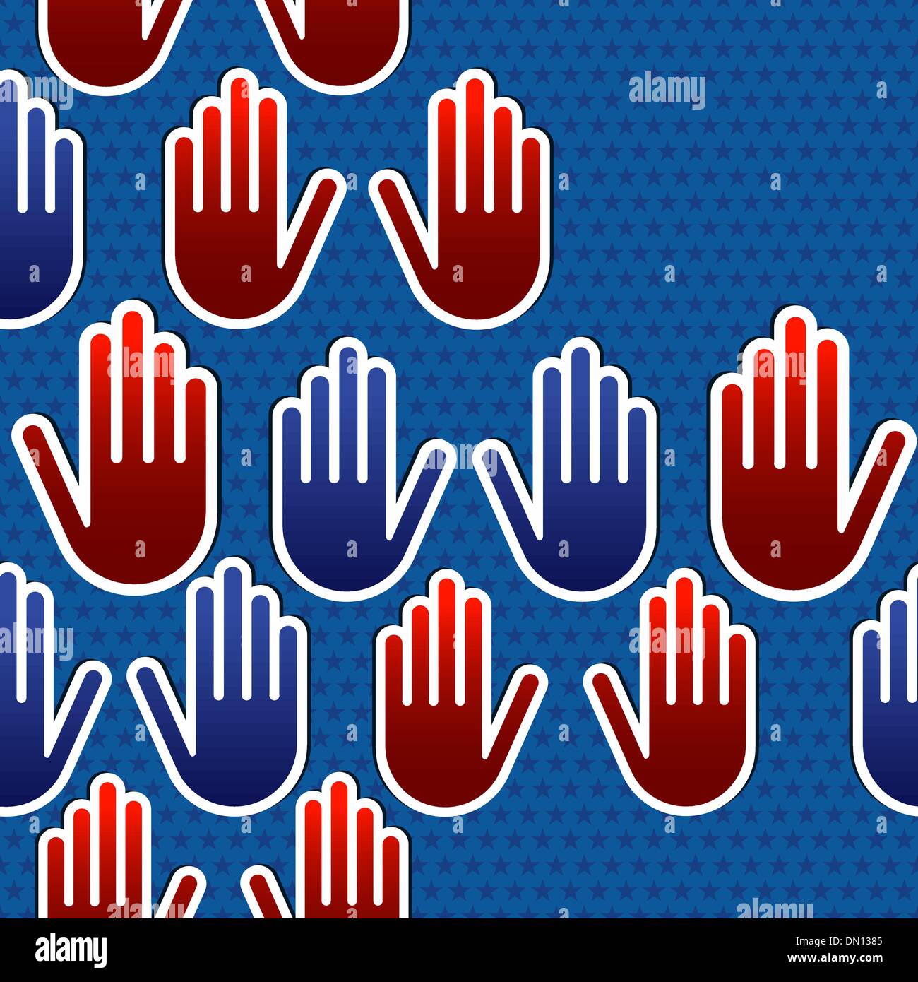 USA elections hand pattern Stock Vector Image & Art - Alamy