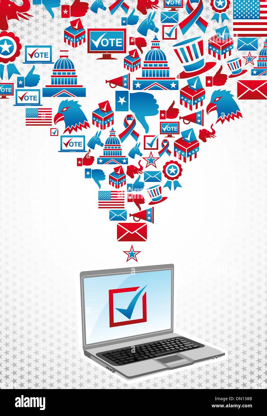 USA elections electronic voting Stock Vector Image & Art - Alamy