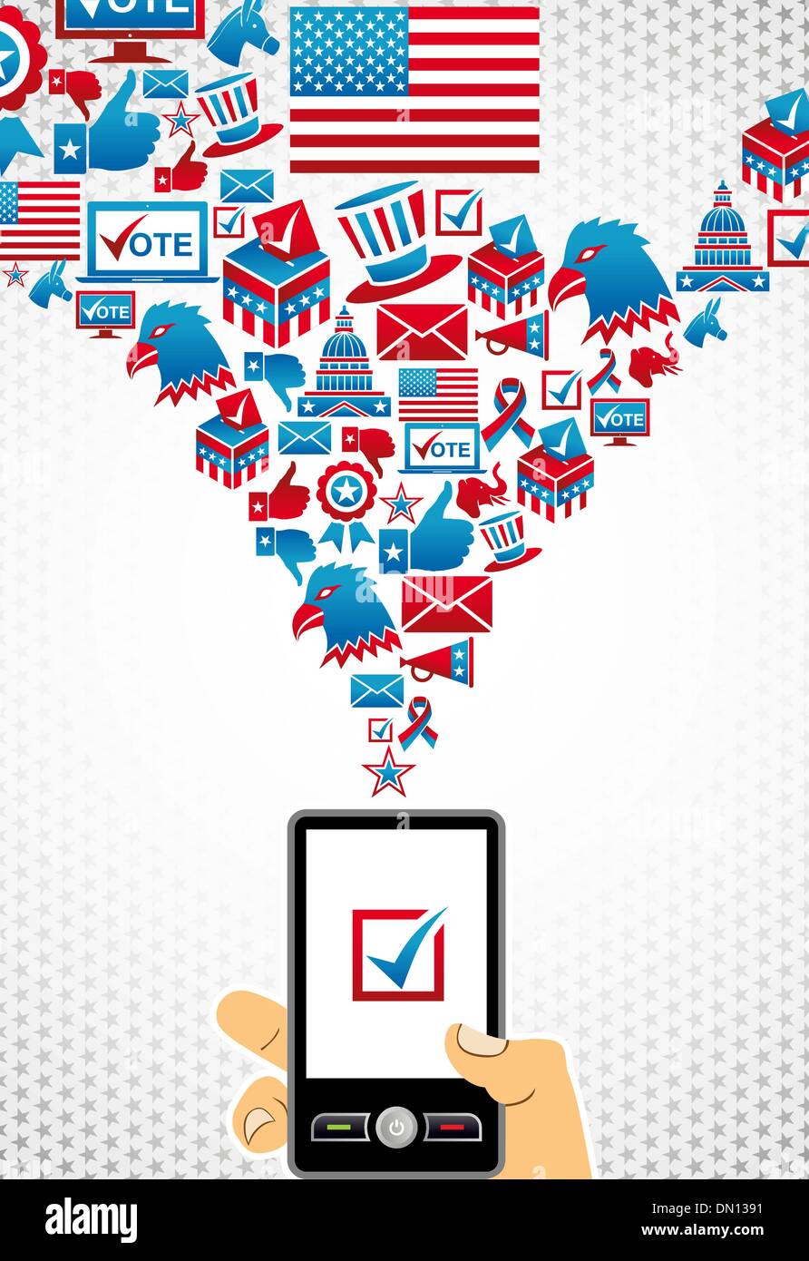 Voting online smartphone Stock Vector Images - Alamy