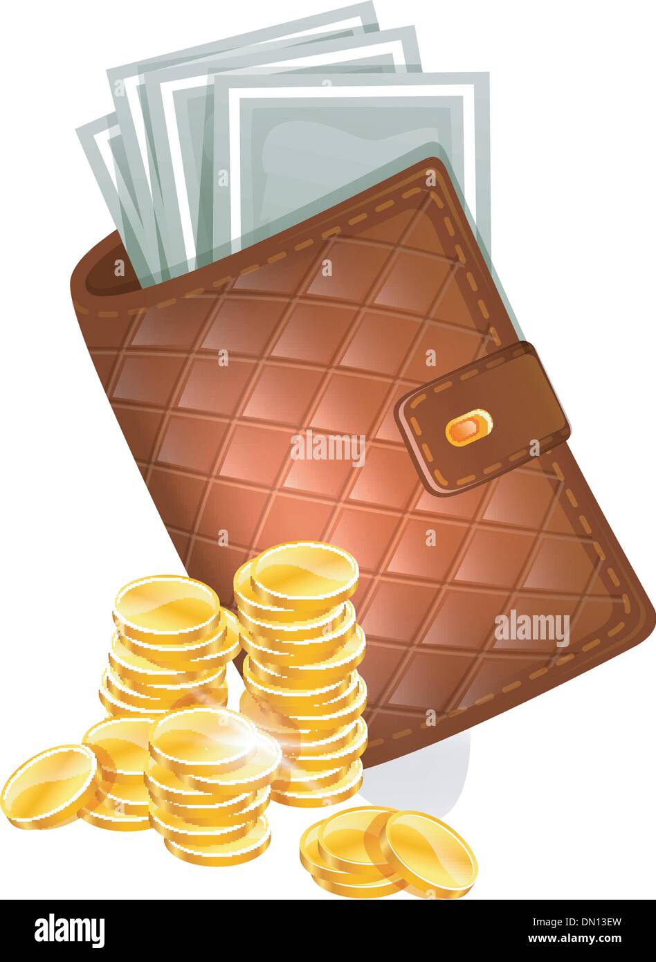 Vector dollar banknotes gold Stock Vector Images - Alamy