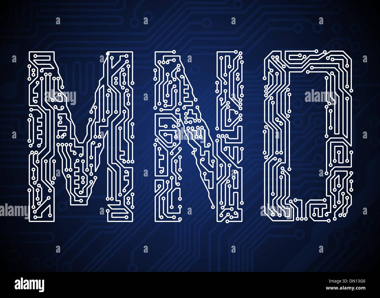 Vector circuit alphabet letters Stock Vector Images - Alamy