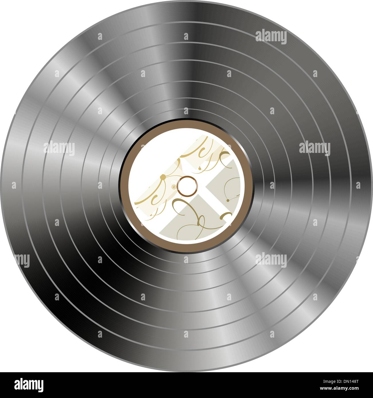 retro vintage vinyl record isolated - vector Stock Vector Image & Art ...