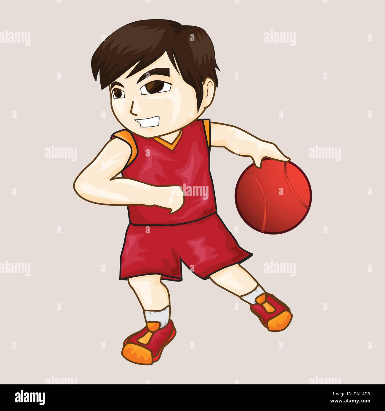 Boy basketball player cartoon illustration hi-res stock photography and ...