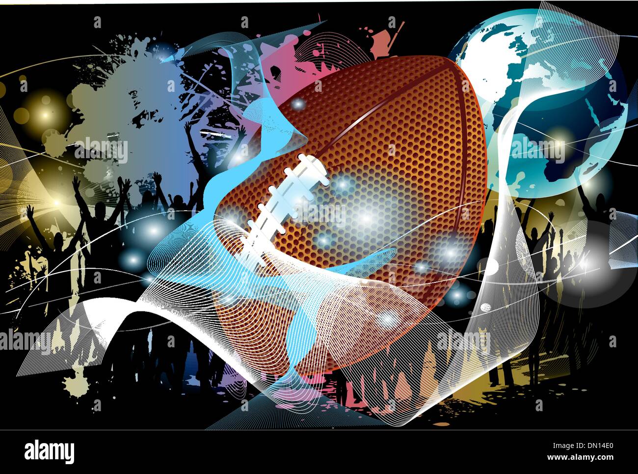 Vector football background hi-res stock photography and images - Alamy