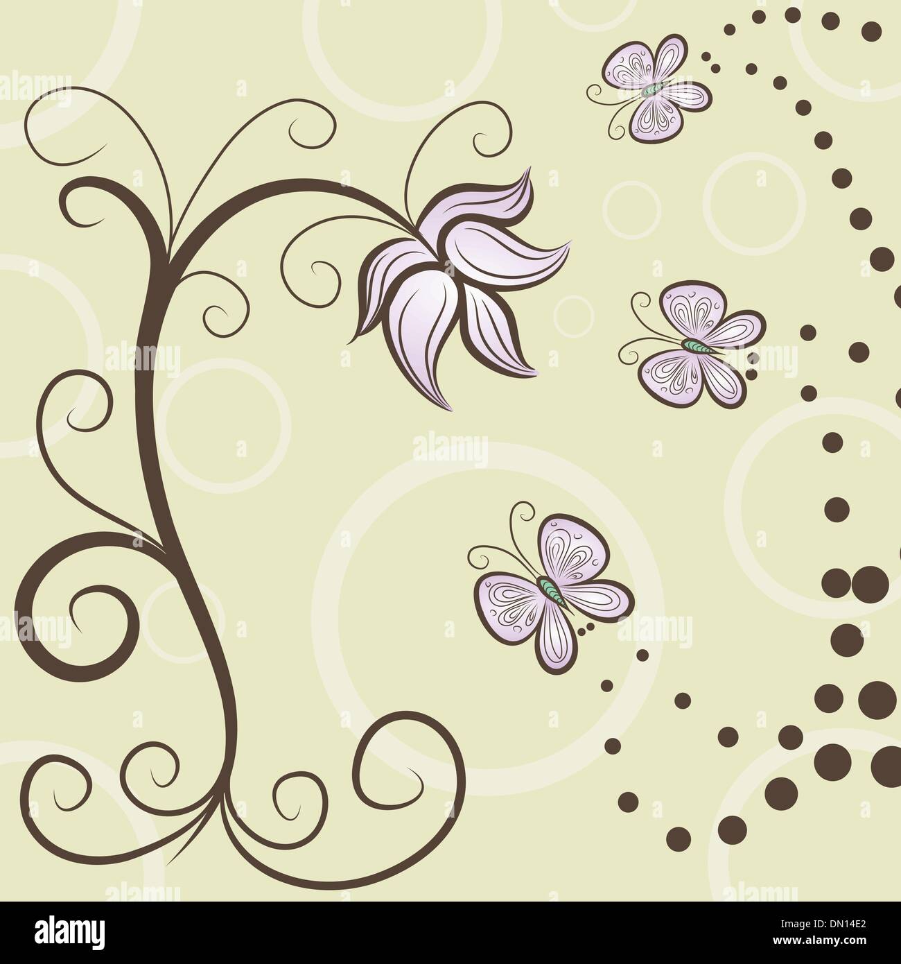 vector background with flower motive Stock Vector Image & Art - Alamy