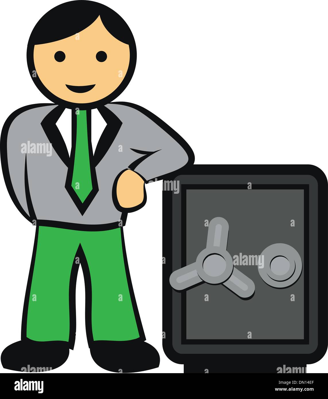 businessman safe vault vector Stock Vector Image & Art - Alamy