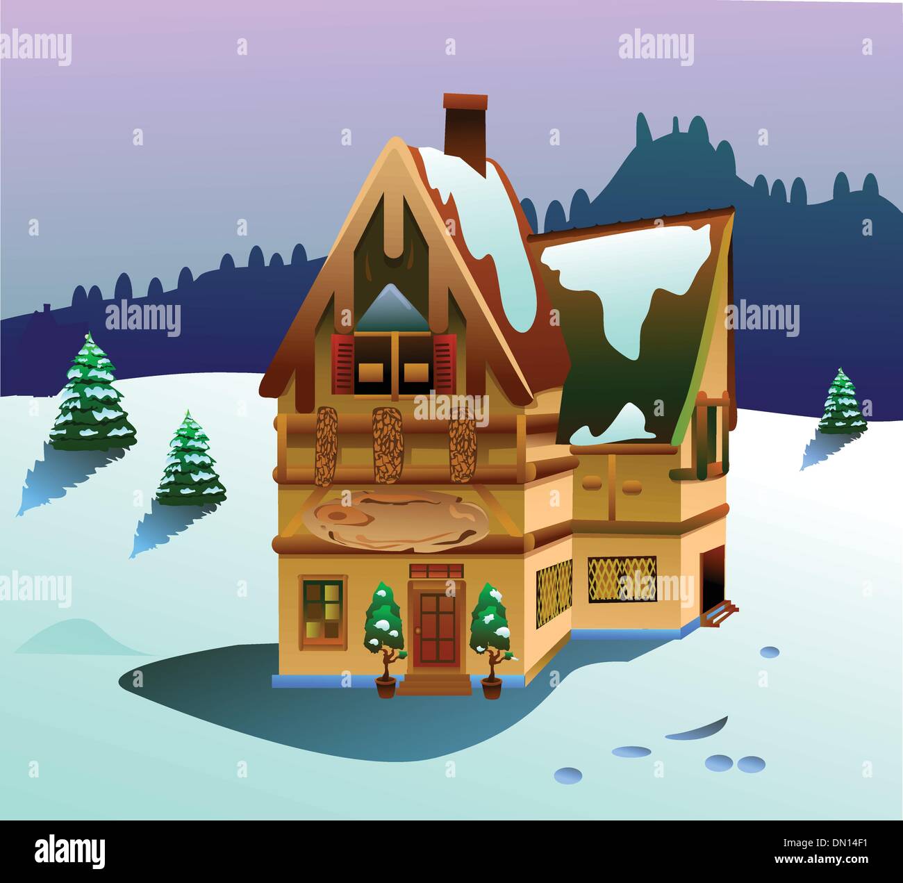 Night time on the Stock Vector Images - Alamy