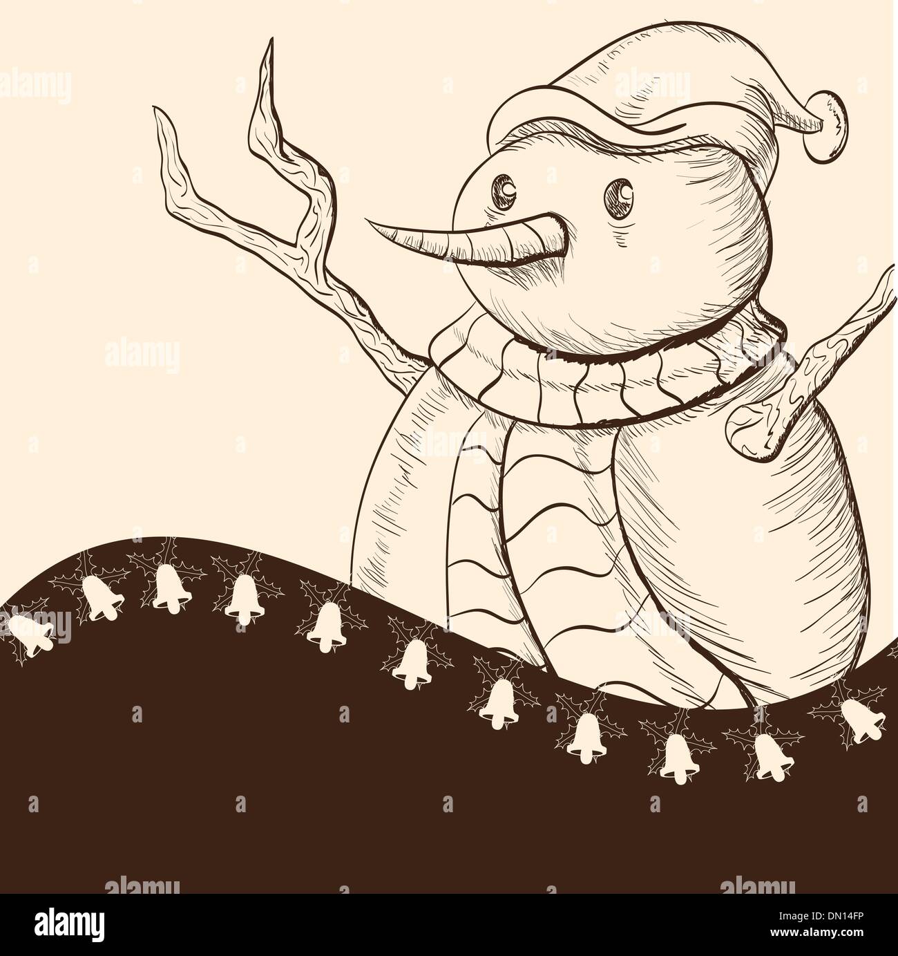 Snowman clip art Stock Vector Images - Alamy