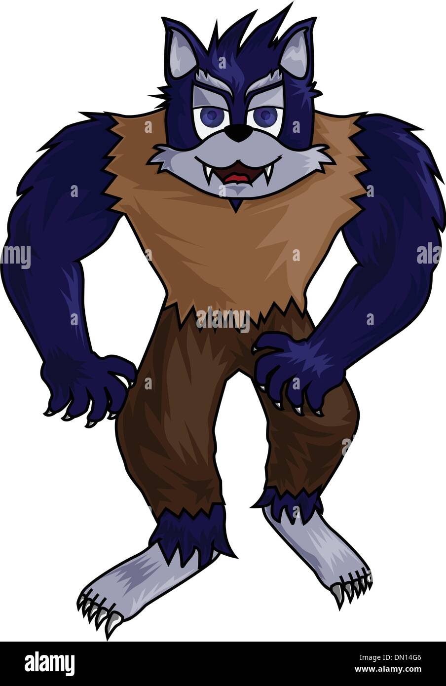 Moving Clip Art Of Werewolves Cute Werewolf Vector, Sticker Clipart