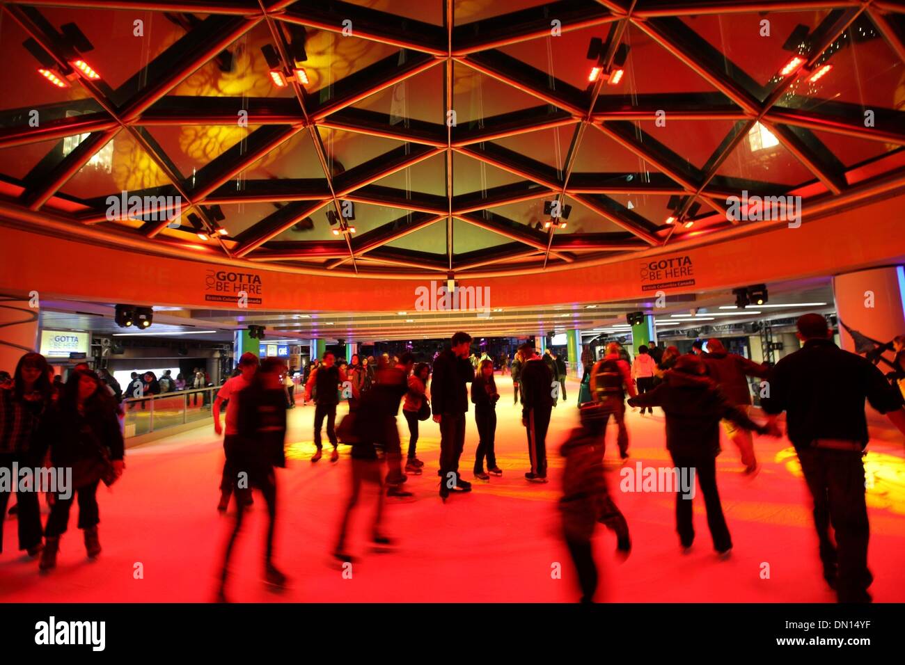 Jan 15, 2010 - Vancouver, British Columbia, Canada - Ice skaters skate ...
