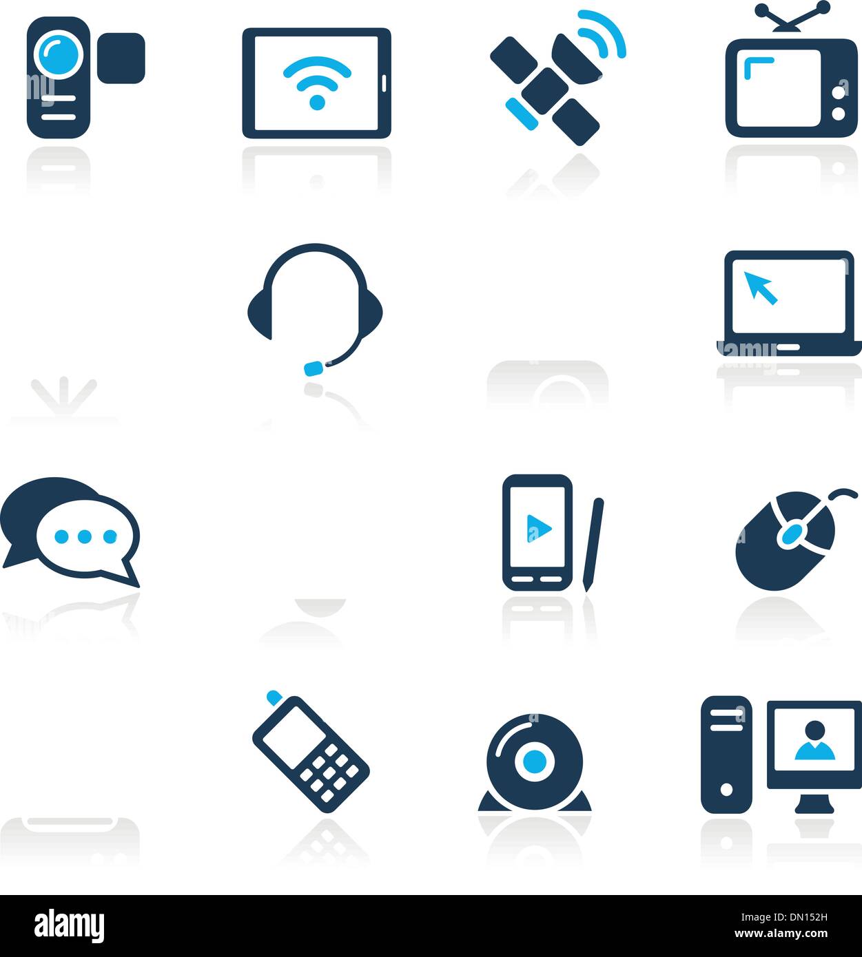 Communication Icons // Azure Series Stock Vector Image & Art - Alamy