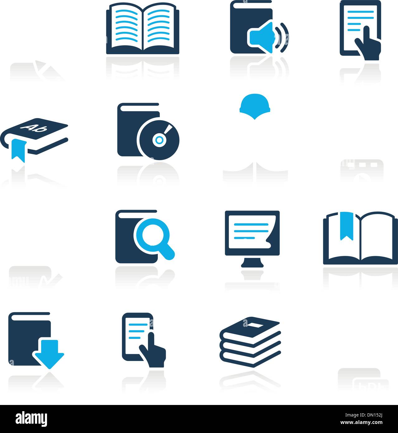 Book Icons // Azure Series Stock Vector Image & Art - Alamy