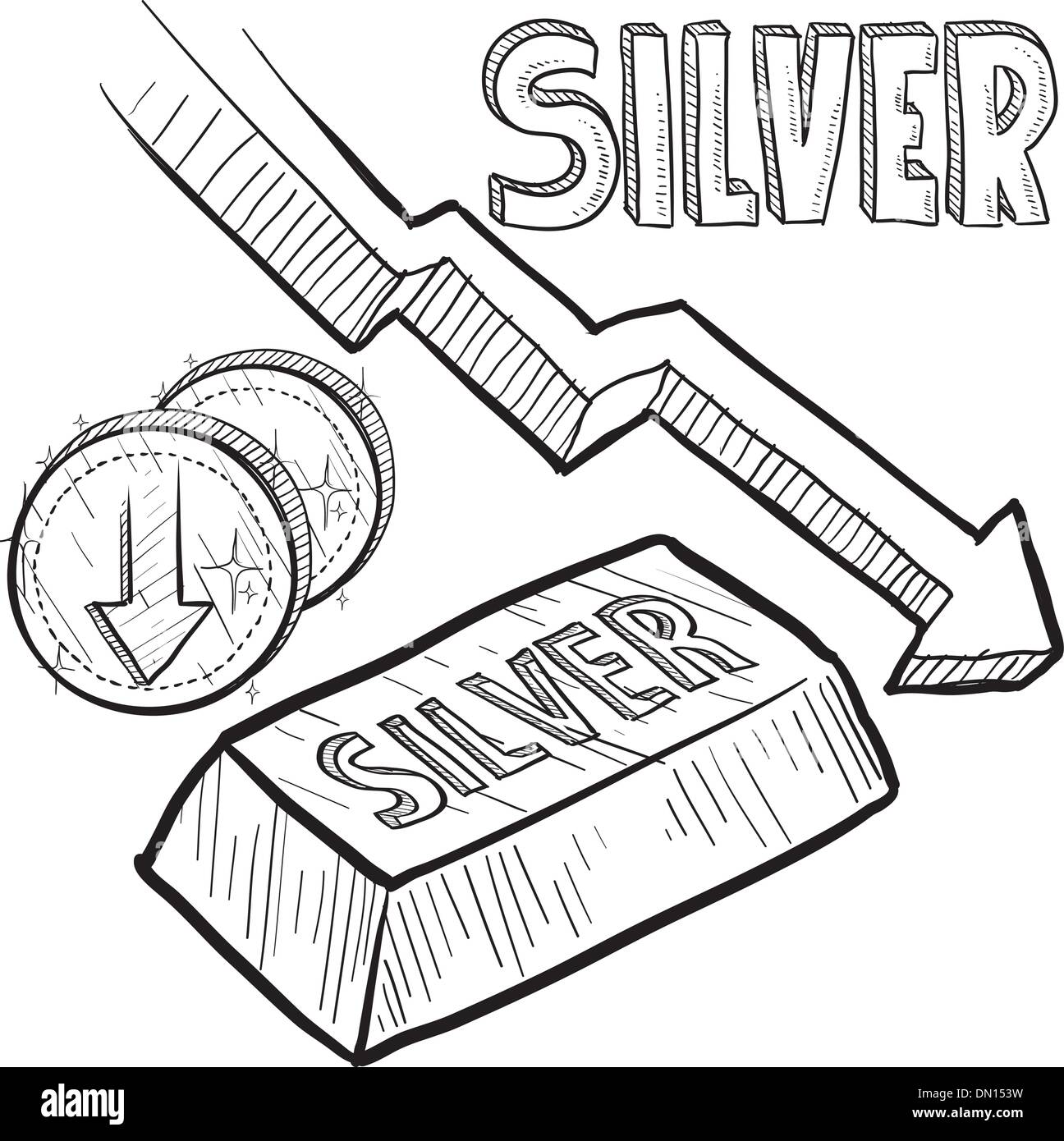 Silver bar Stock Vector Images - Alamy