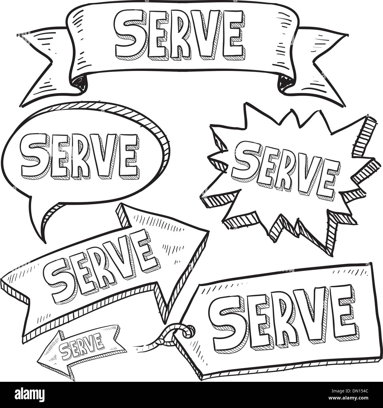 You serve Stock Vector Images - Alamy