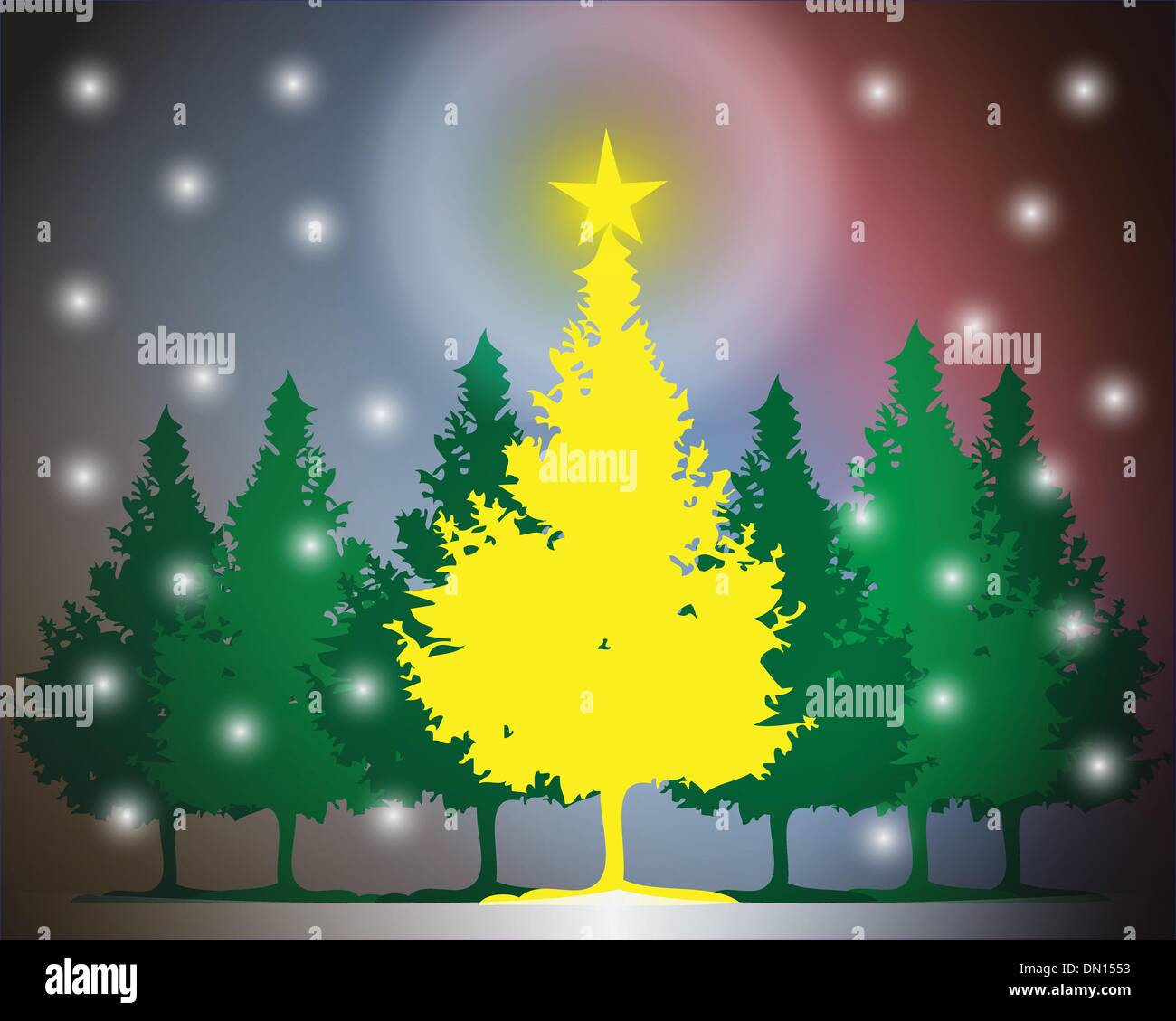 clip art christmas tree Stock Vector Image & Art - Alamy