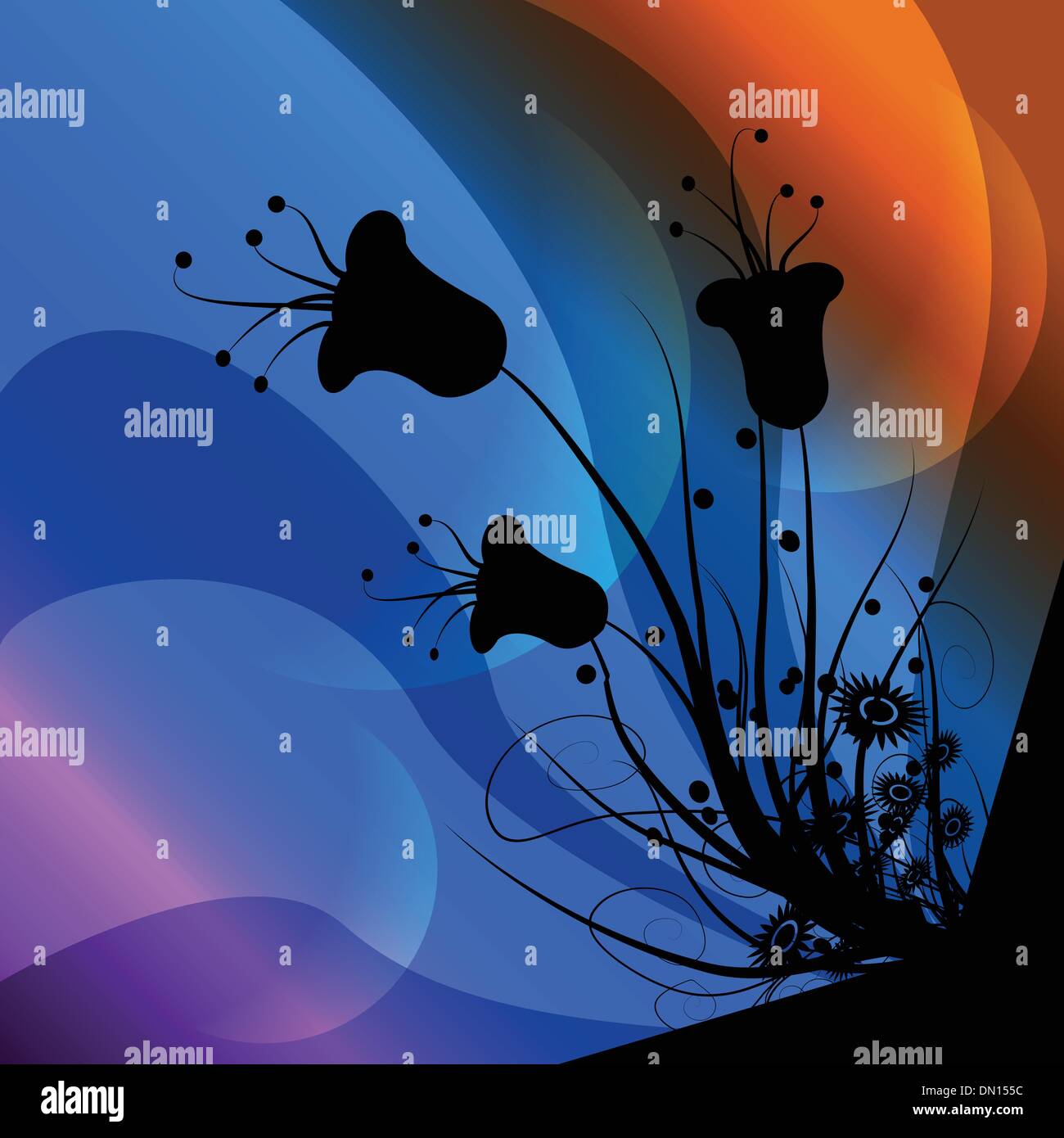 Spring background frame flowering Stock Vector Images - Alamy