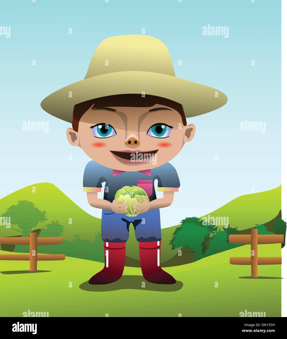 Kid Farmer Clipart