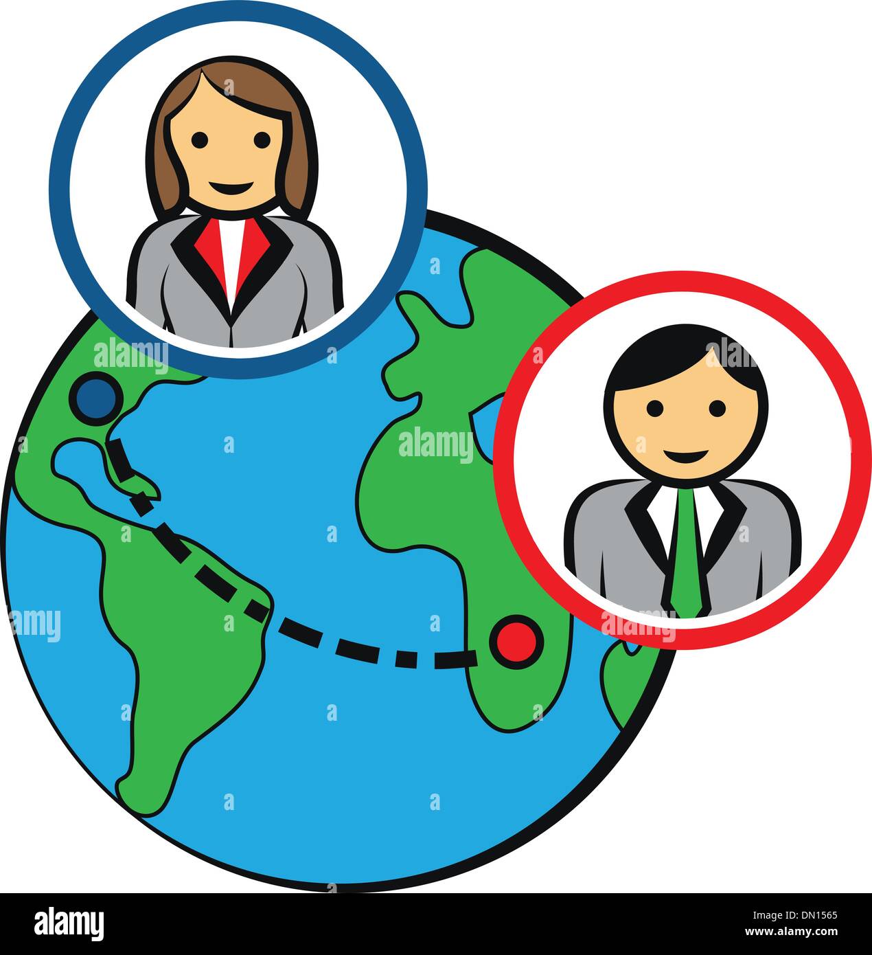 Connecting people the world Stock Vector Images - Alamy