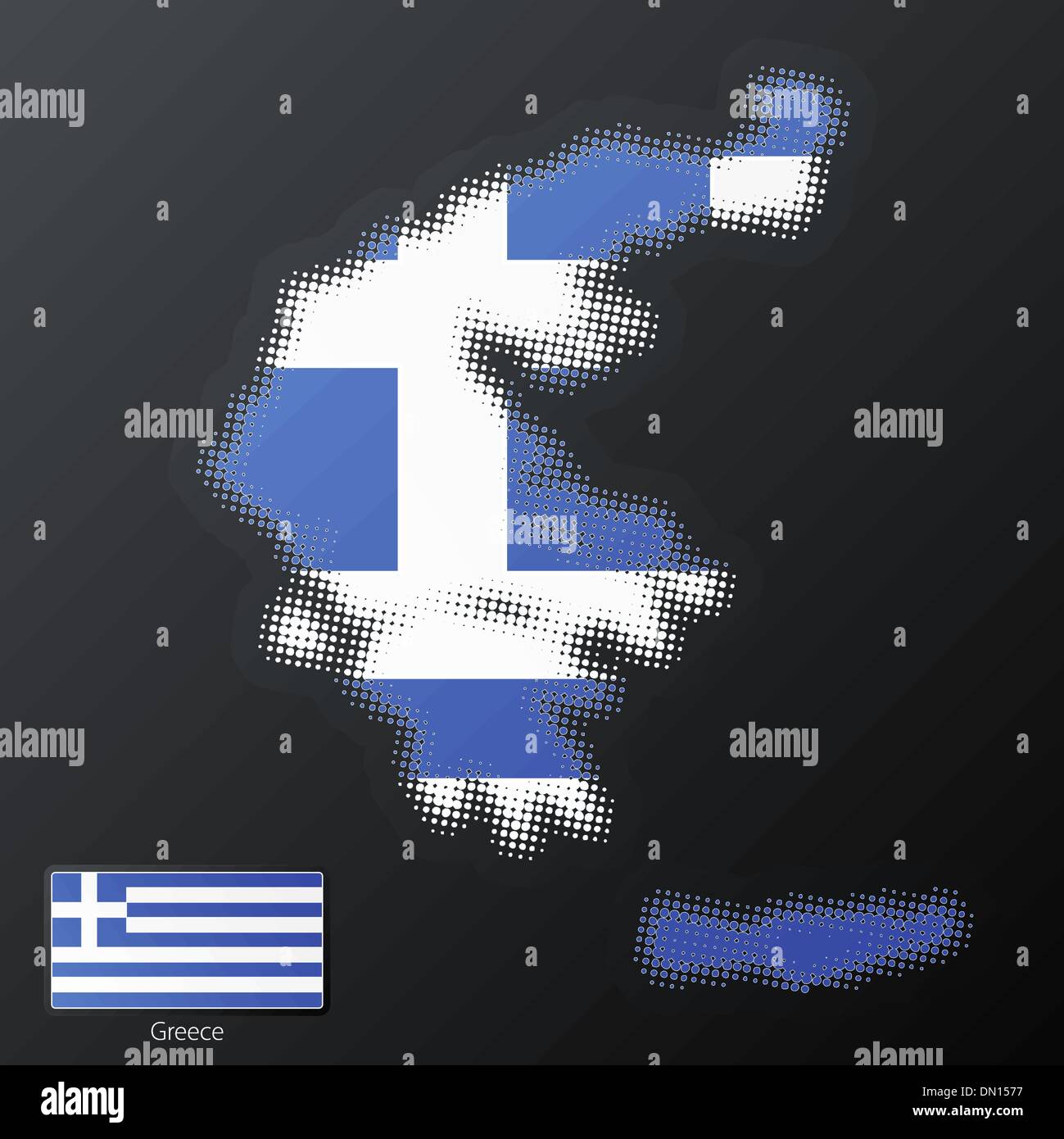 Greece map vector black hi-res stock photography and images - Alamy
