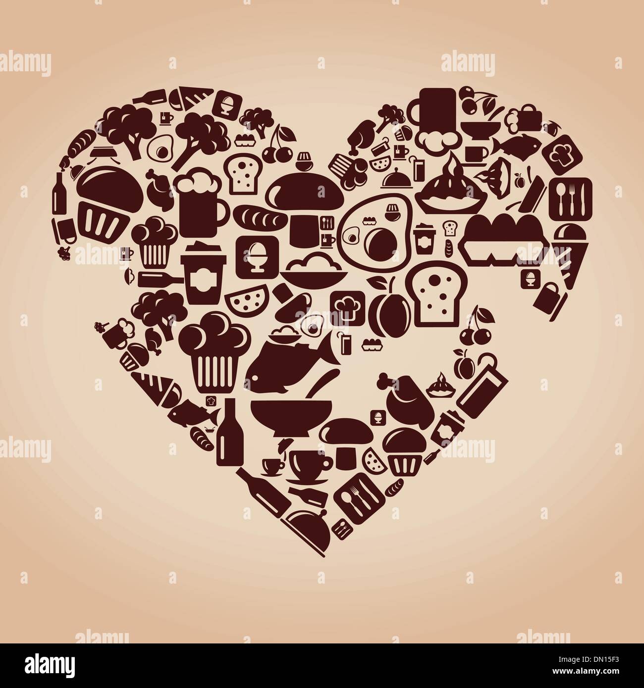 Heart of banana Stock Vector Images - Alamy