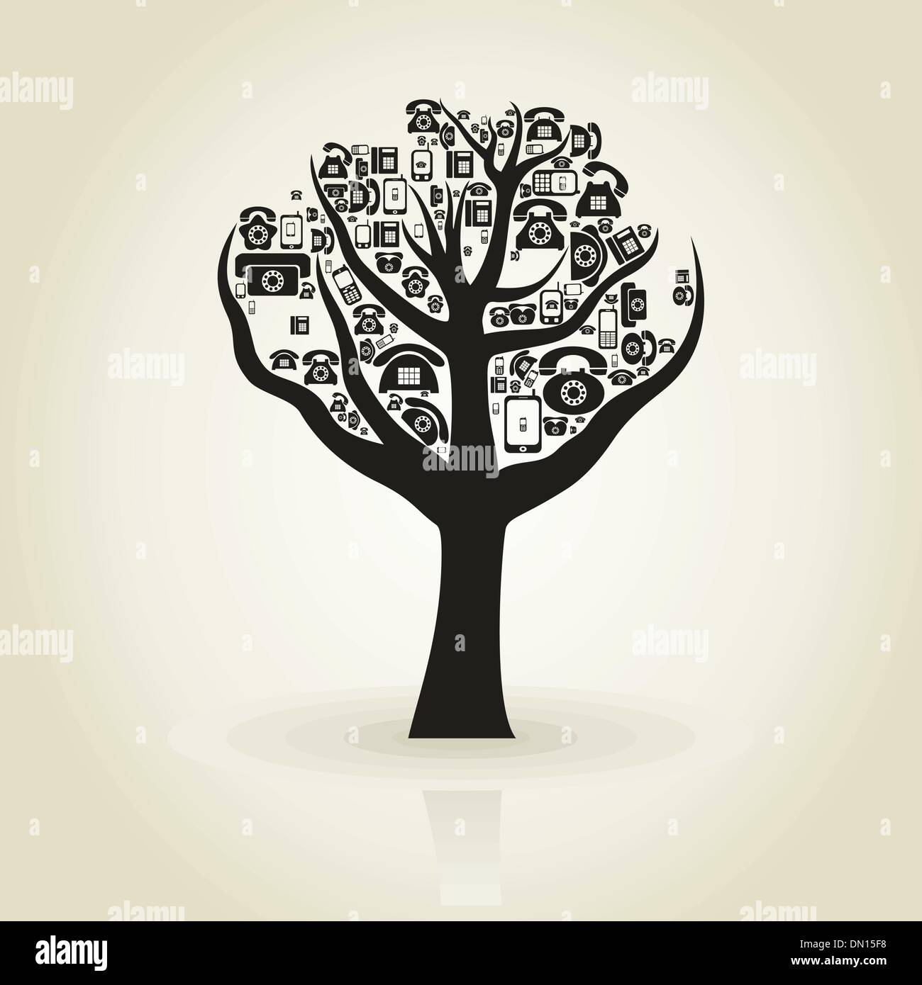 Telephone plant Stock Vector Images - Alamy