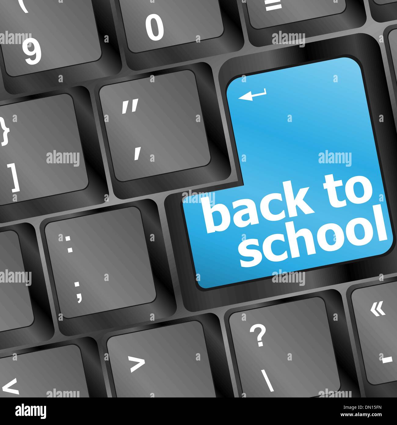 Back to school key on computer Stock Vector Image & Art - Alamy