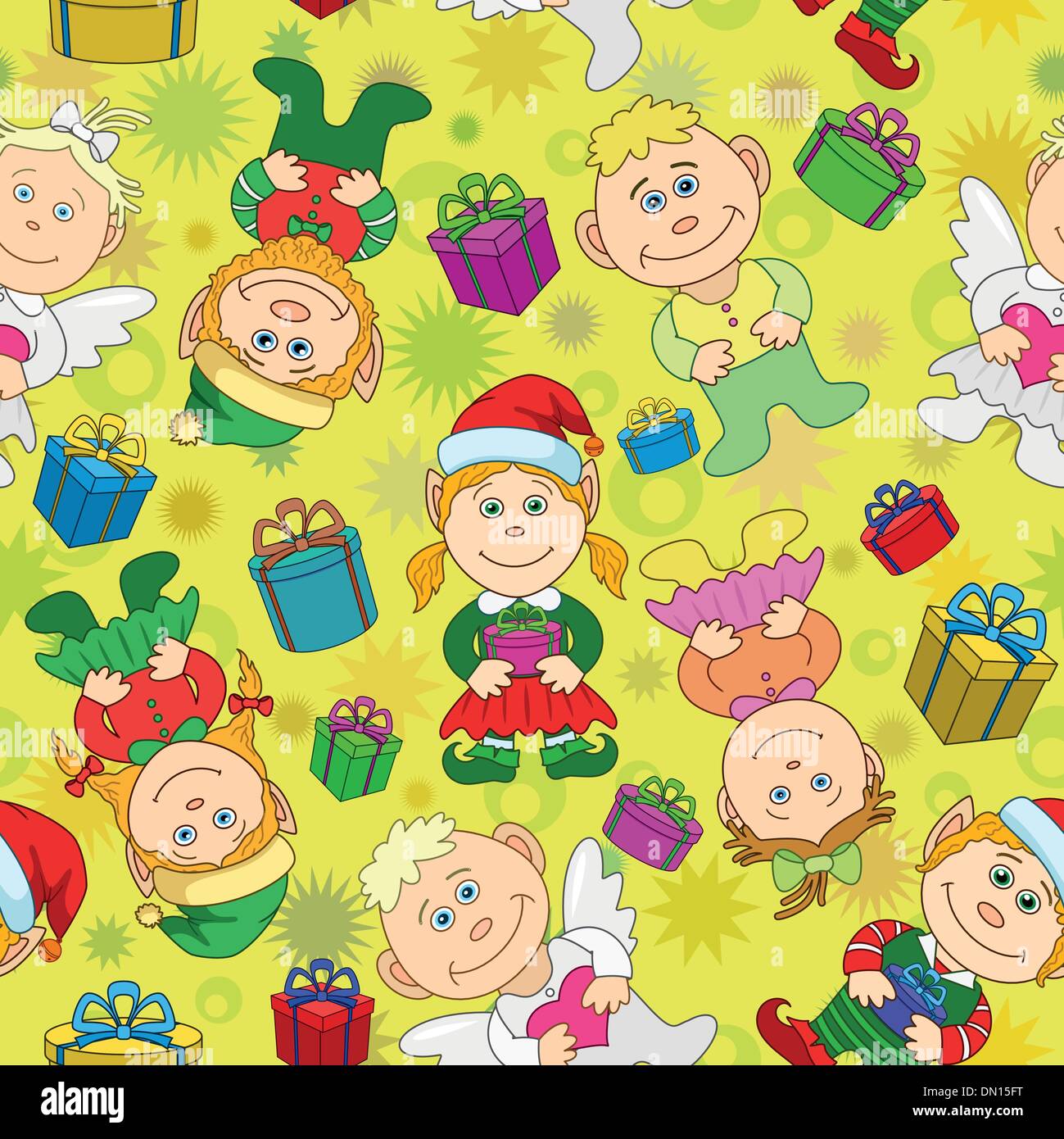 Seamless christmas background Stock Vector Images - Alamy