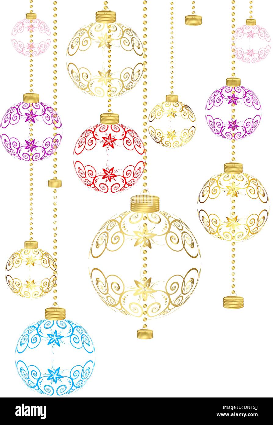 Christmas decor blue bright Stock Vector Images - Alamy
