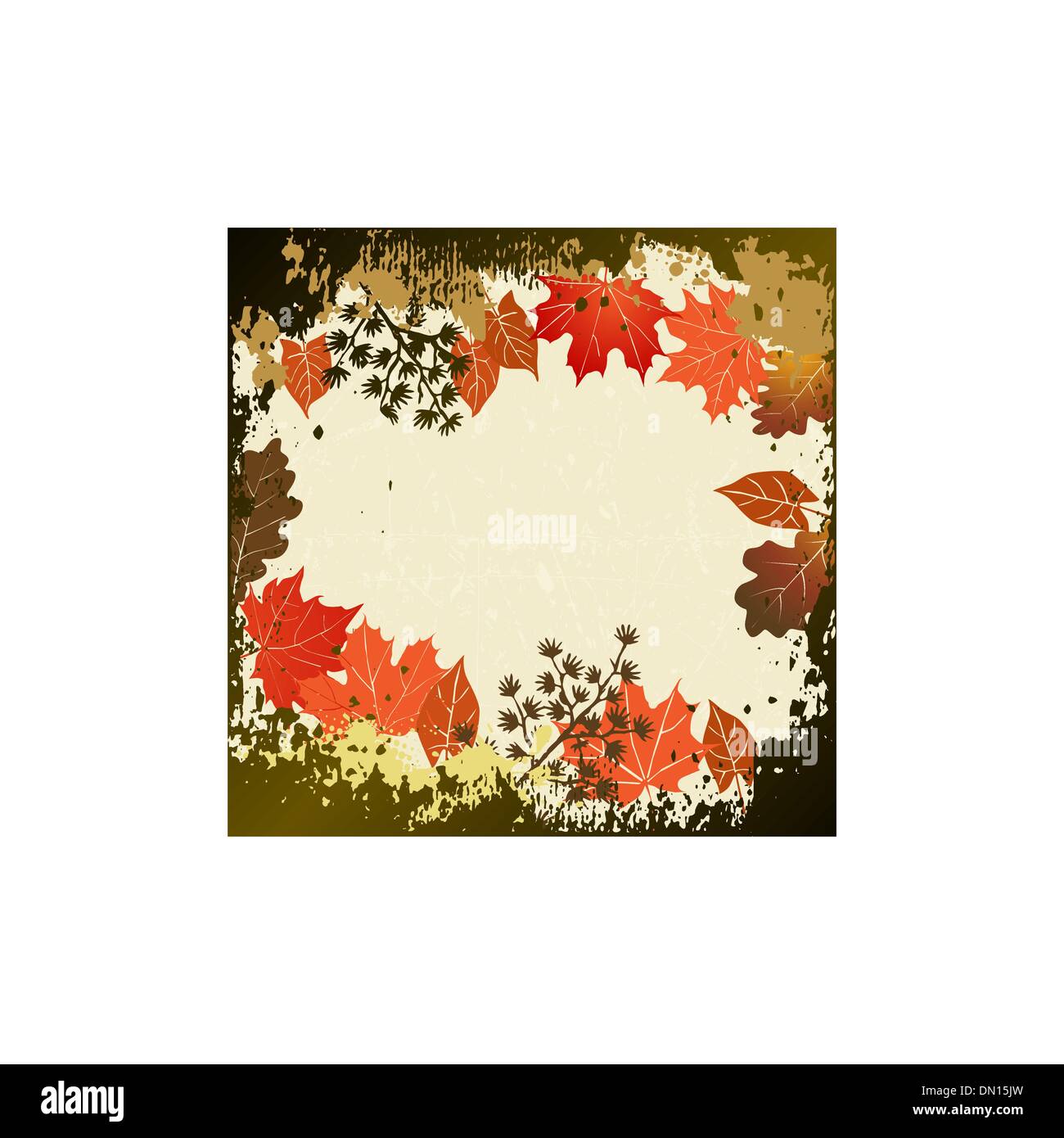 Old autumn leaf Stock Vector Images - Alamy