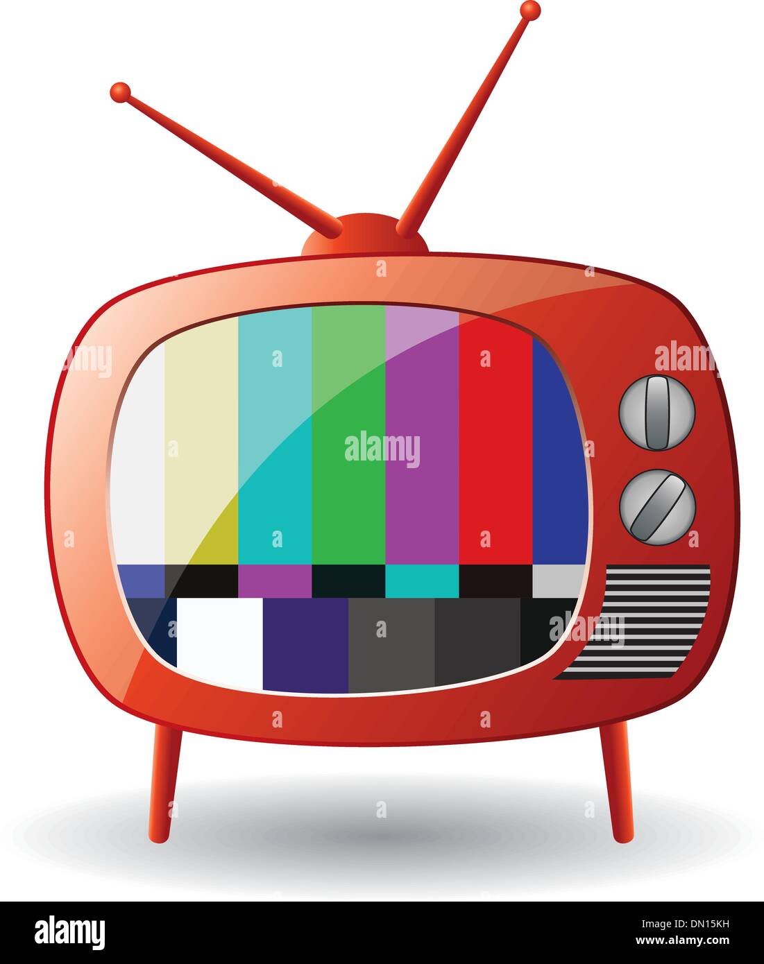 vector red retro tv set Stock Vector Image & Art - Alamy