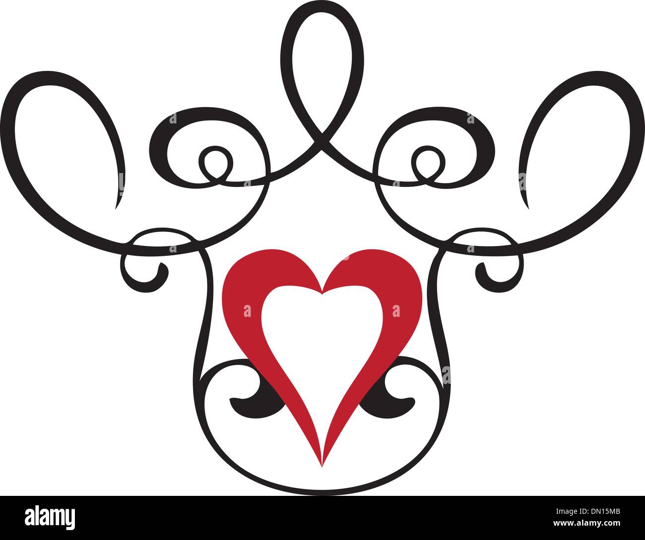 Vintage heart drawing hi-res stock photography and images - Alamy