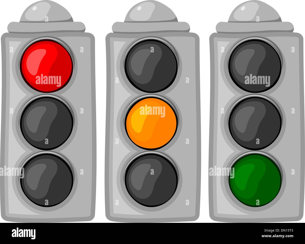 The set of cartoon traffic lights. eps10 Stock Vector Image & Art - Alamy