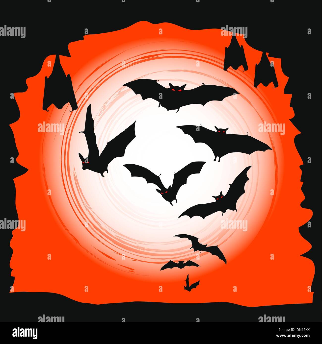 Bats In Leaf Stock Vector Images Alamy
