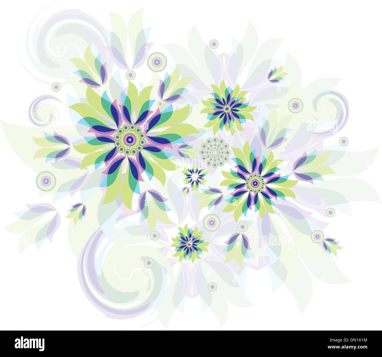 Center with flowers Stock Vector Images - Alamy