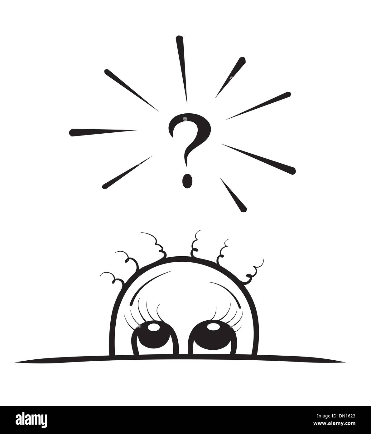 Cartoon staring face hi-res stock photography and images - Alamy