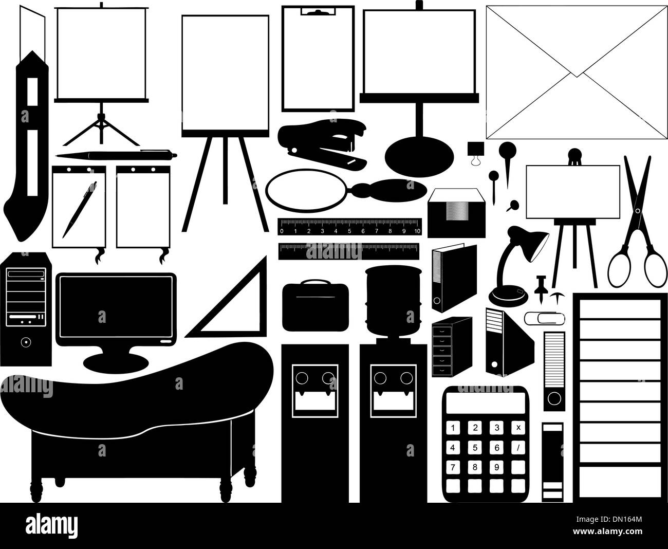 Frame office supplies Stock Vector Images - Alamy