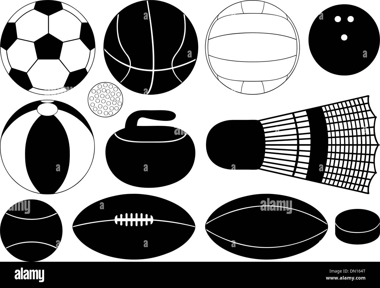 Billiard pool balls collection Stock Vector Images - Alamy