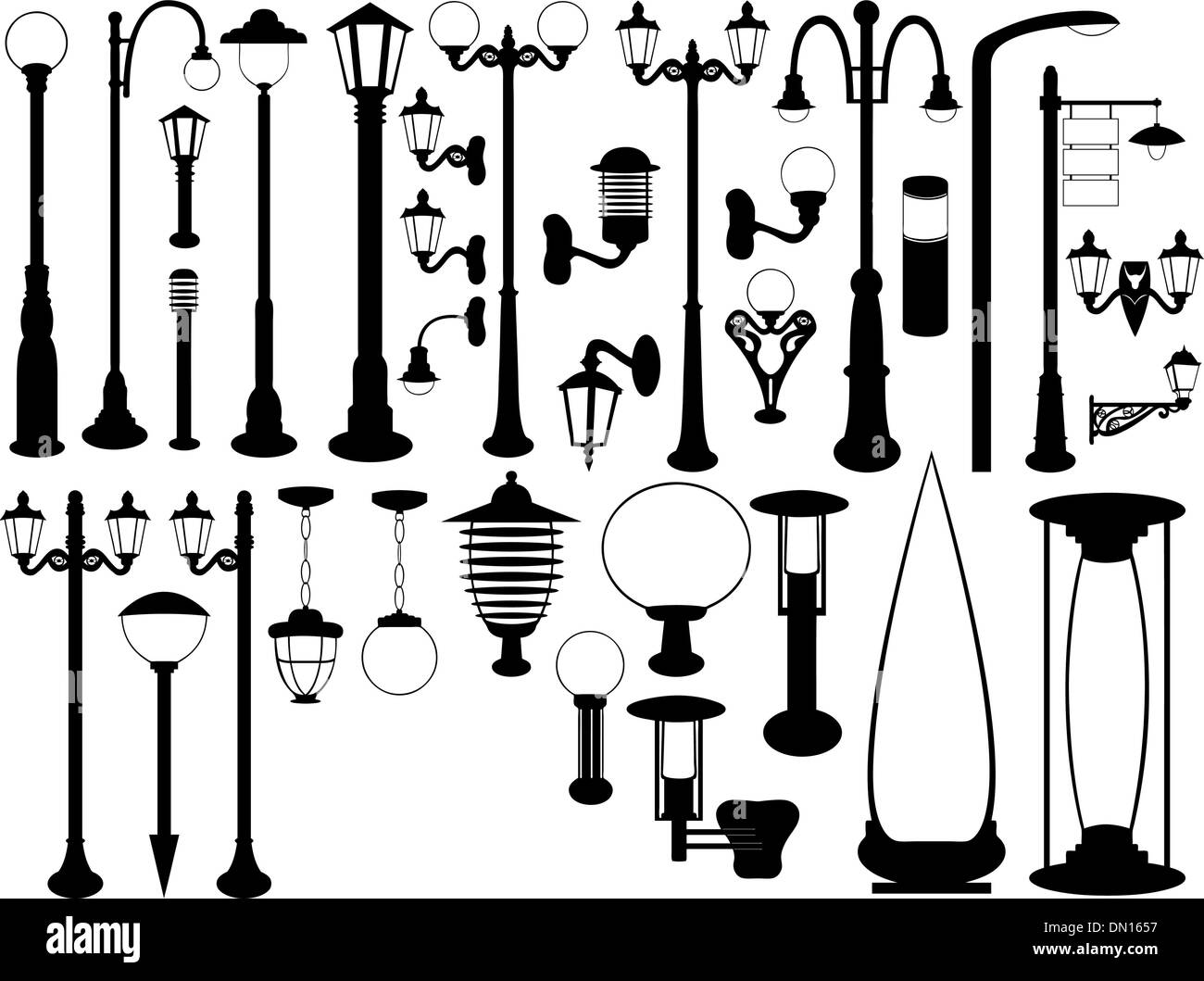 Collection of lights Black and White Stock Photos & Images - Alamy
