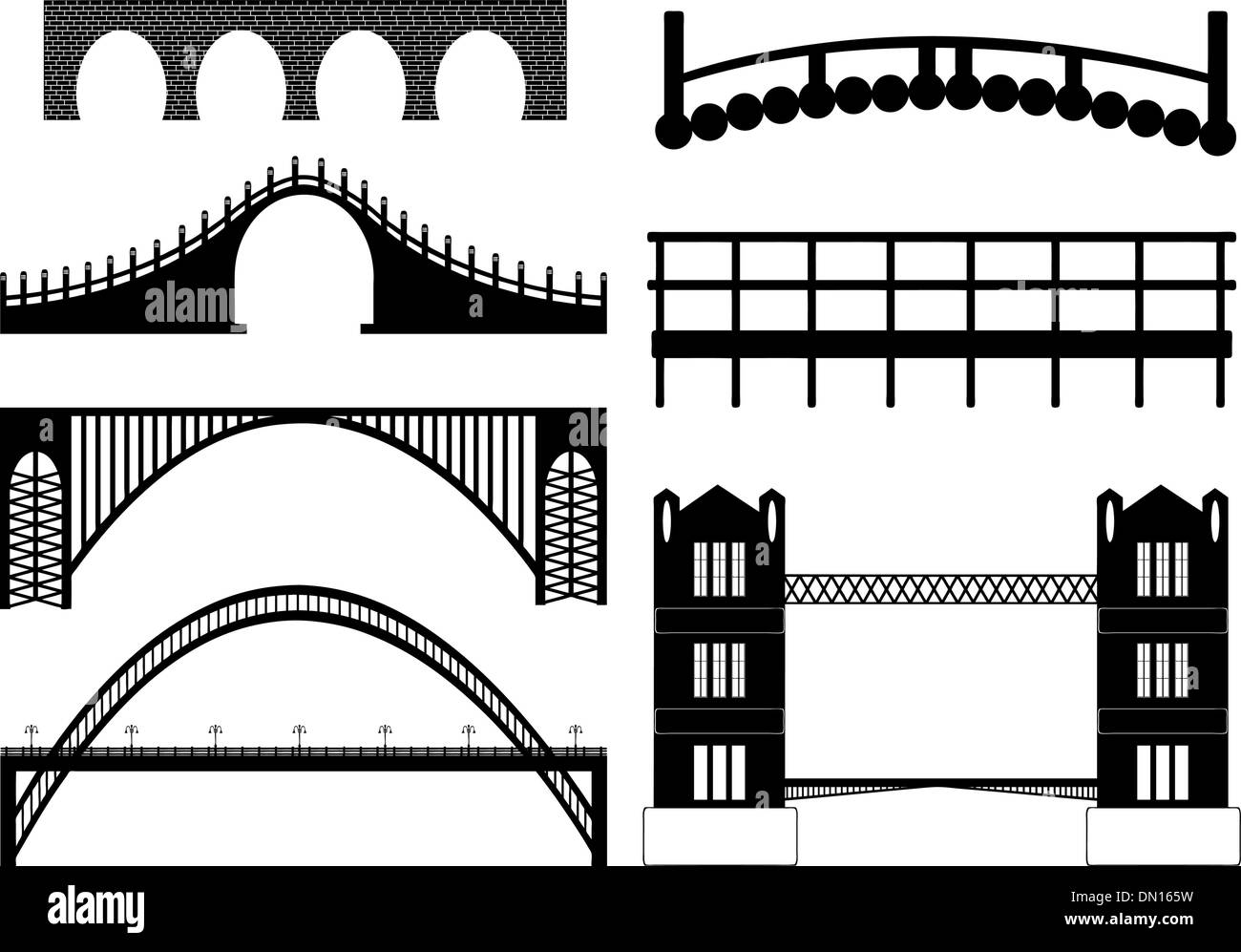 Old draw bridge Stock Vector Images - Alamy