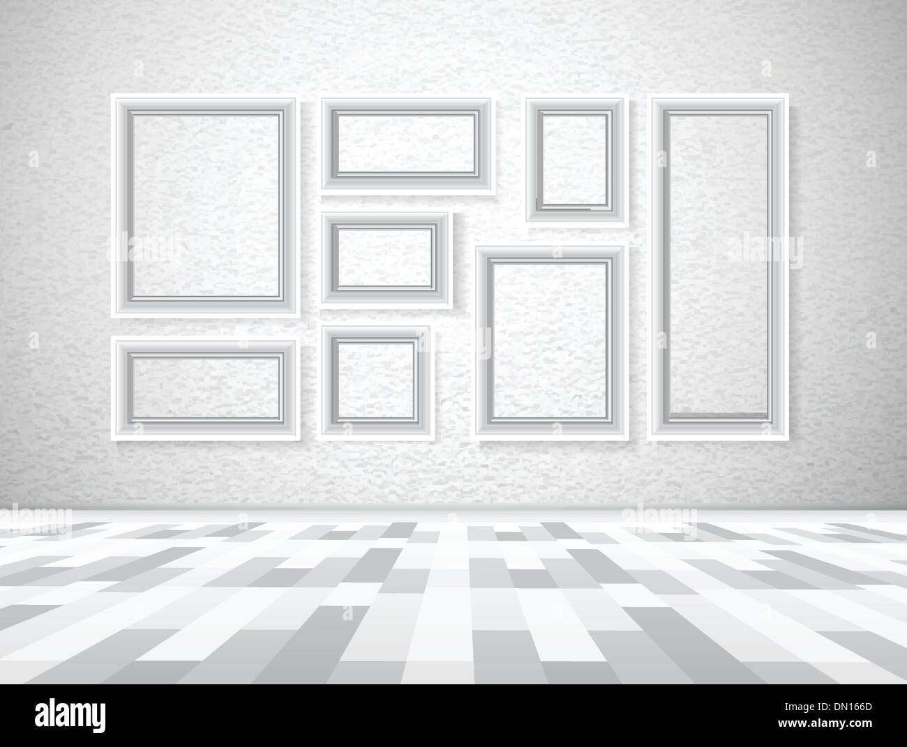 Interior picture frames on white wall Stock Vector Image & Art - Alamy