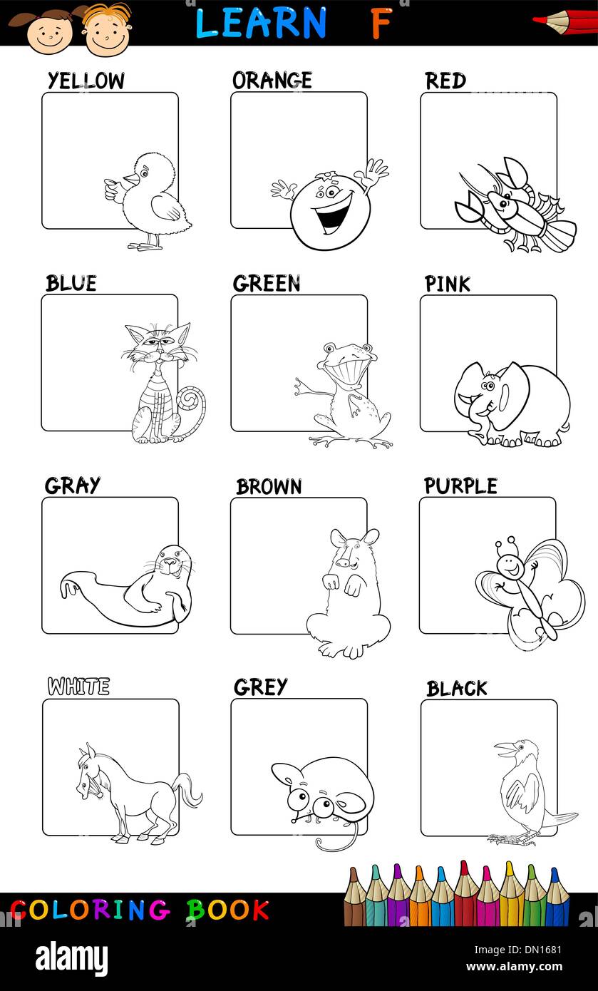 Primary colors cartoon set Stock Vector Images - Alamy