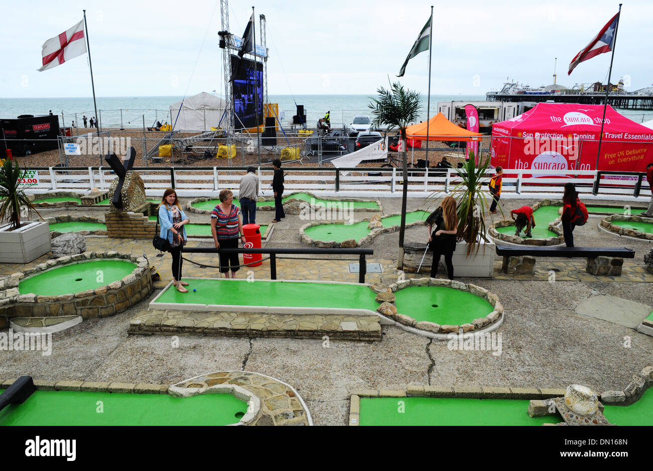 Crazy golf at Brighton, UK Stock Photo - Alamy