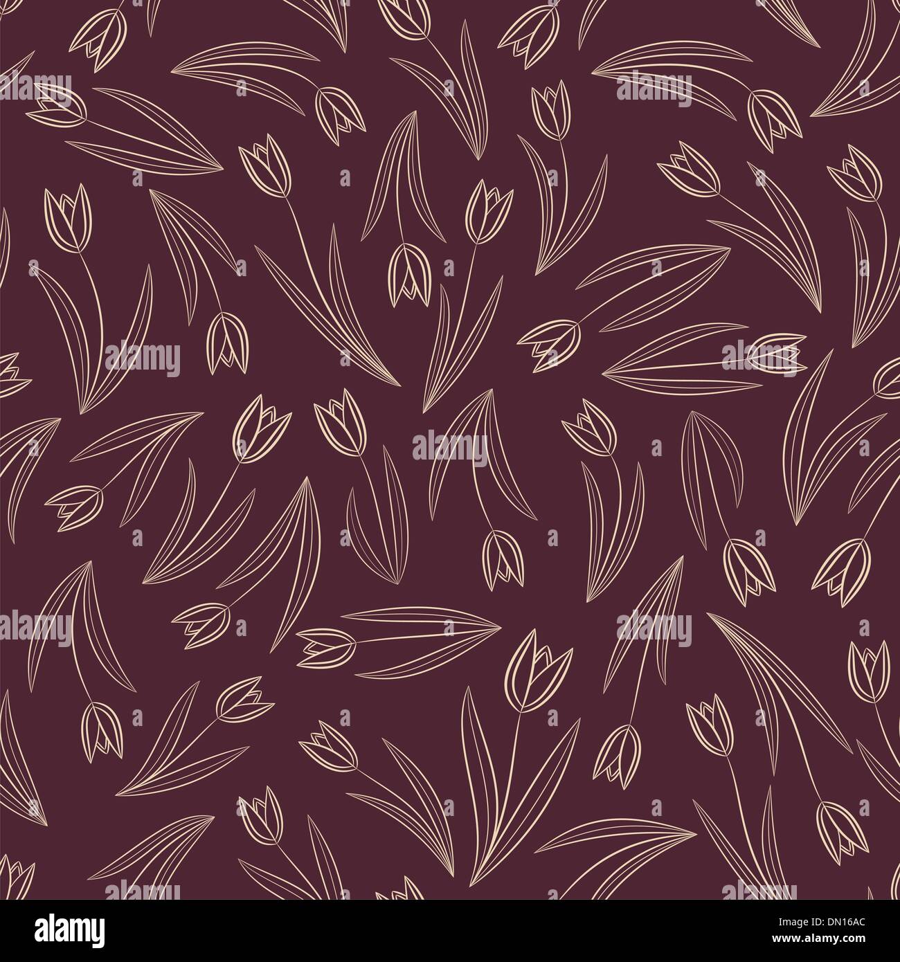 Retro tulip pattern Stock Vector Images - Alamy