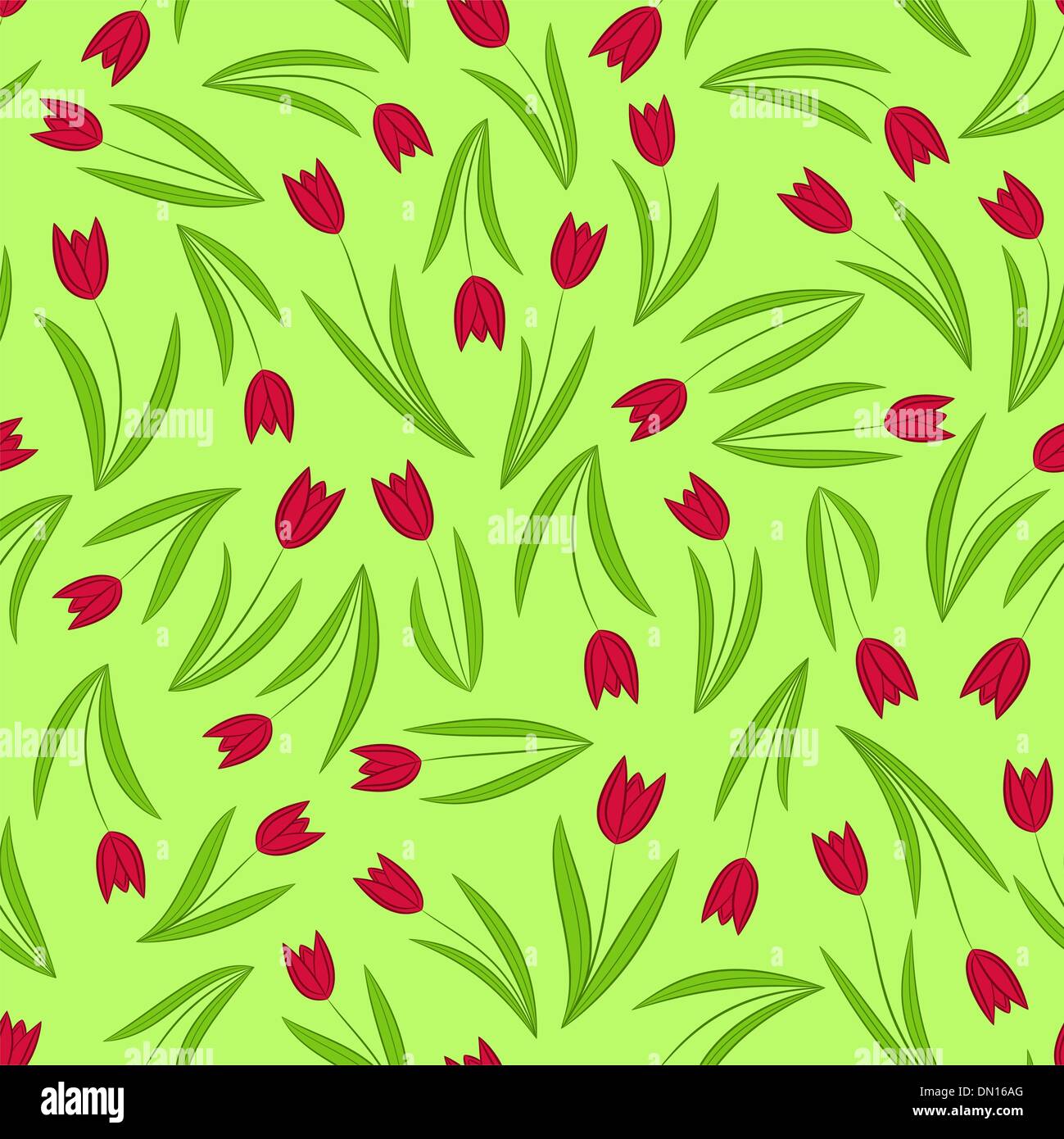 Seamless tulip vector pattern Stock Vector Image & Art - Alamy