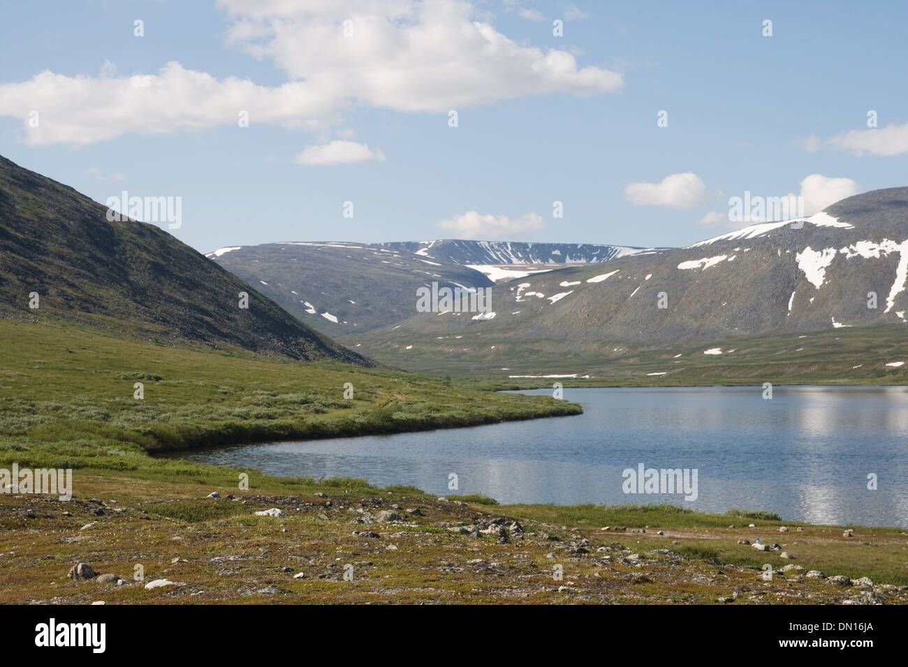 Valley with lake in the Ural mountains, northern Russia Stock Photo - Alamy