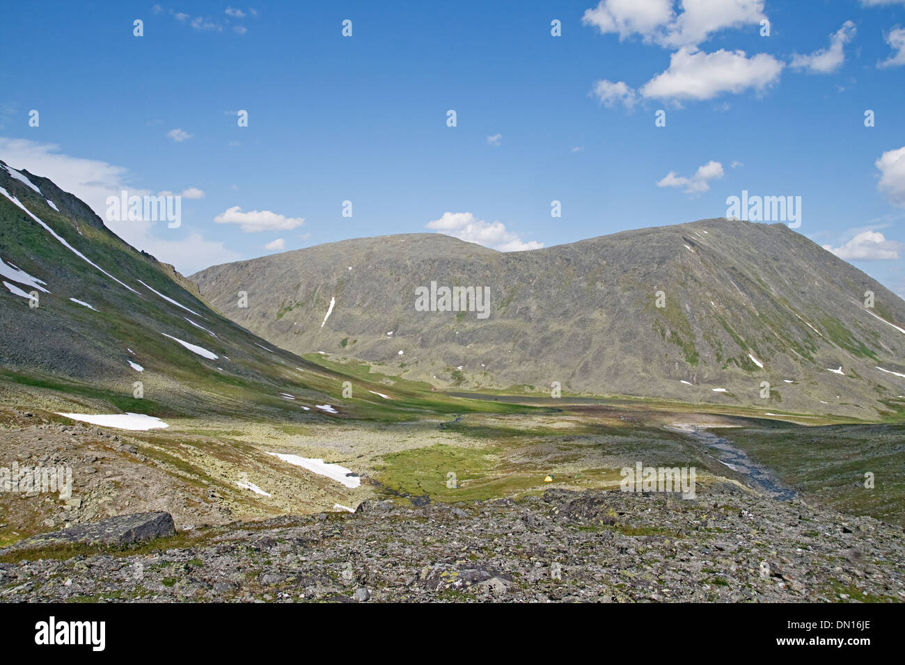 Valley with lake in the Ural mountains, northern Russia Stock Photo - Alamy
