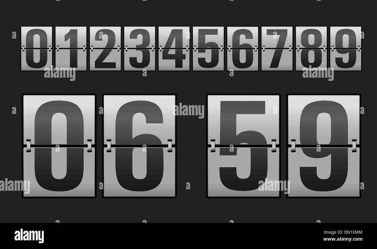 Plastic diary with digits set Stock Vector Image & Art - Alamy